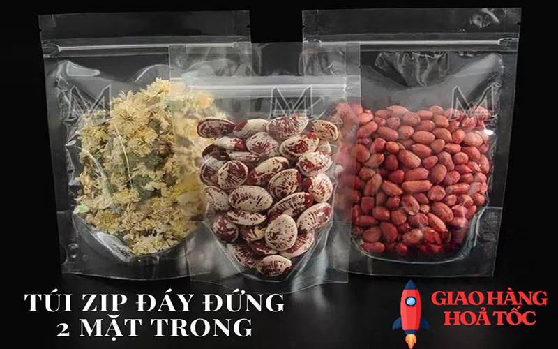 Túi zip 2 mặt trong 750gram giá rẻ nhất tại Thảo Nguyên Xanh